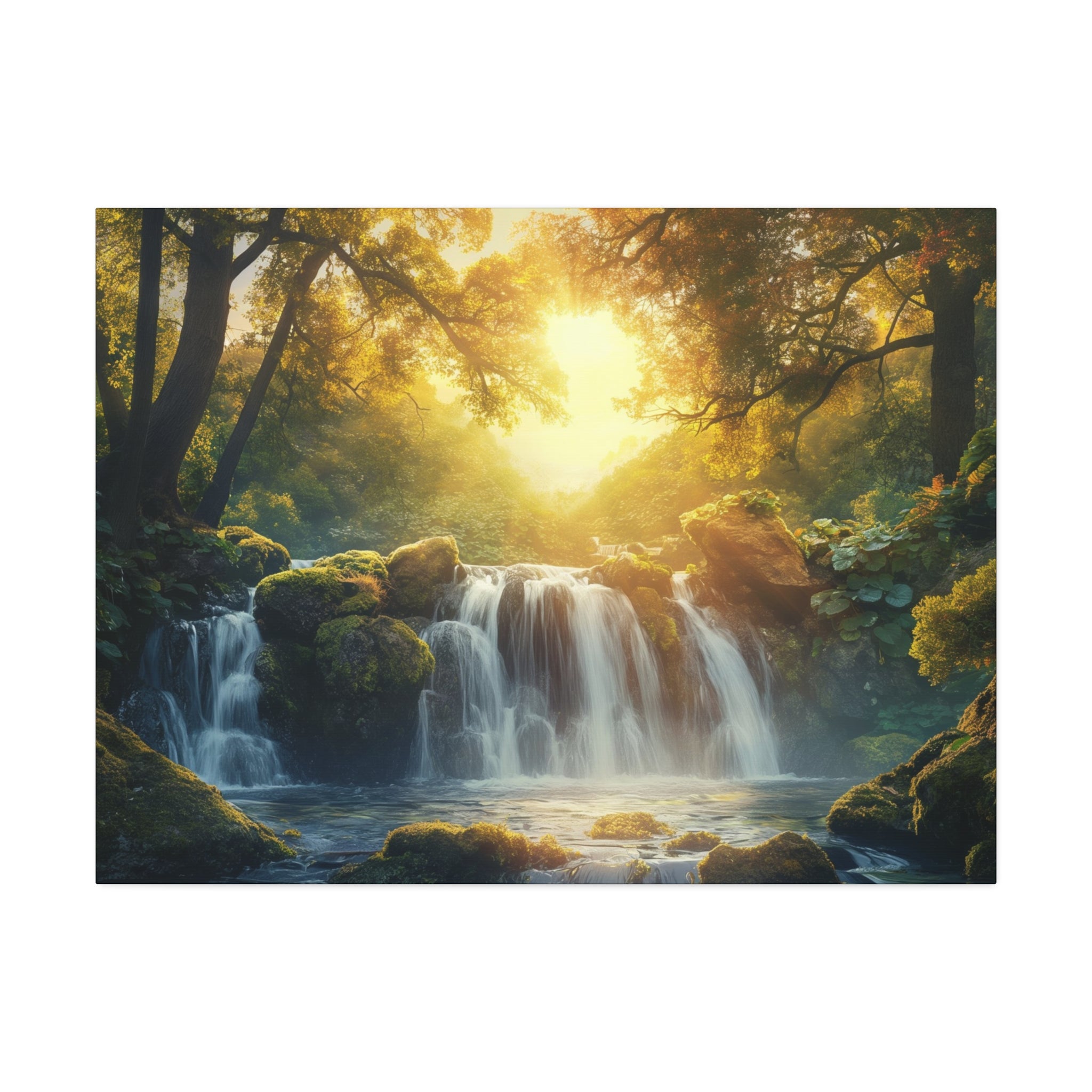 Art - Waterfall - Nature - Forest - Sunset – Throttle Designs