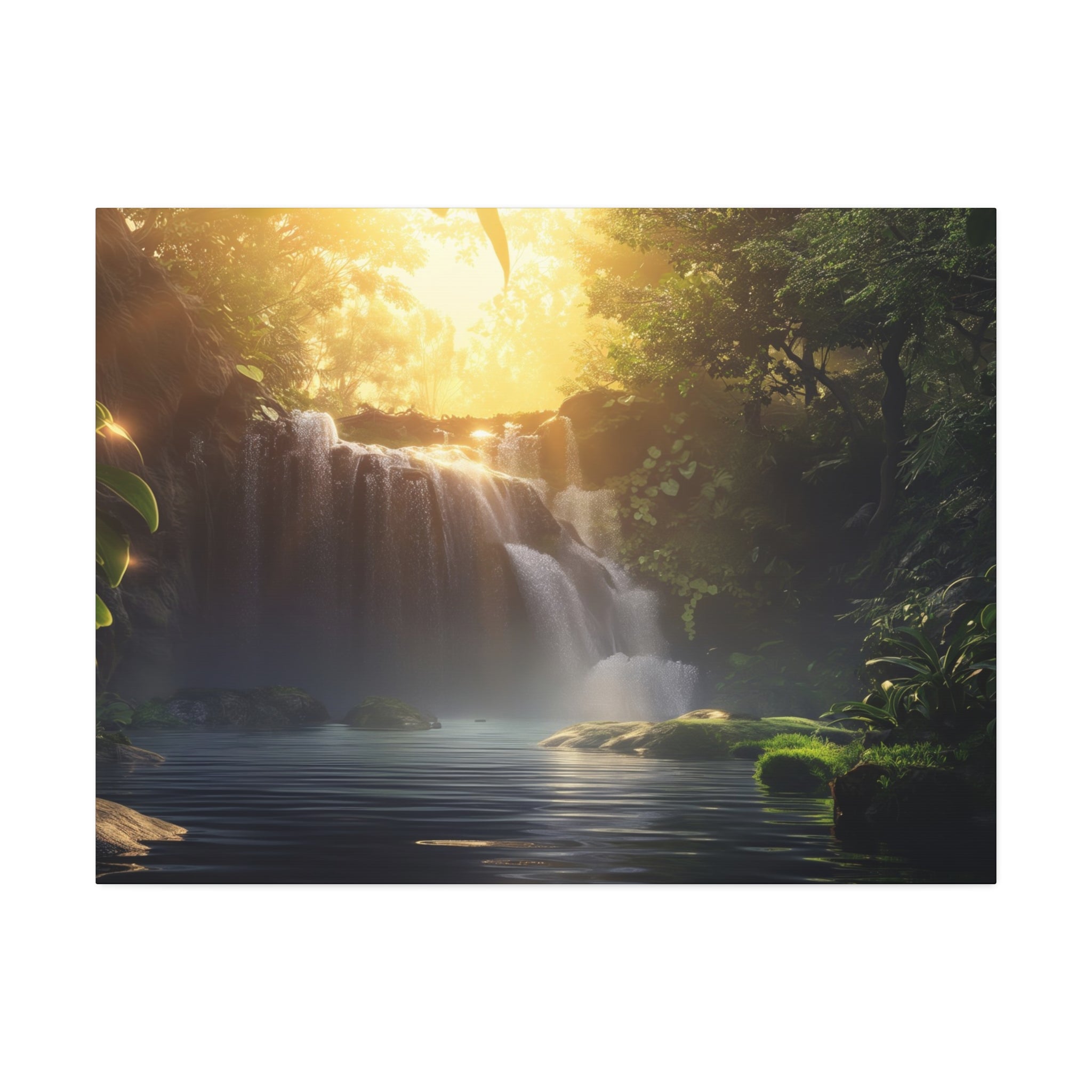 Art - Waterfall - Nature - Forest - Sunset – Throttle Designs