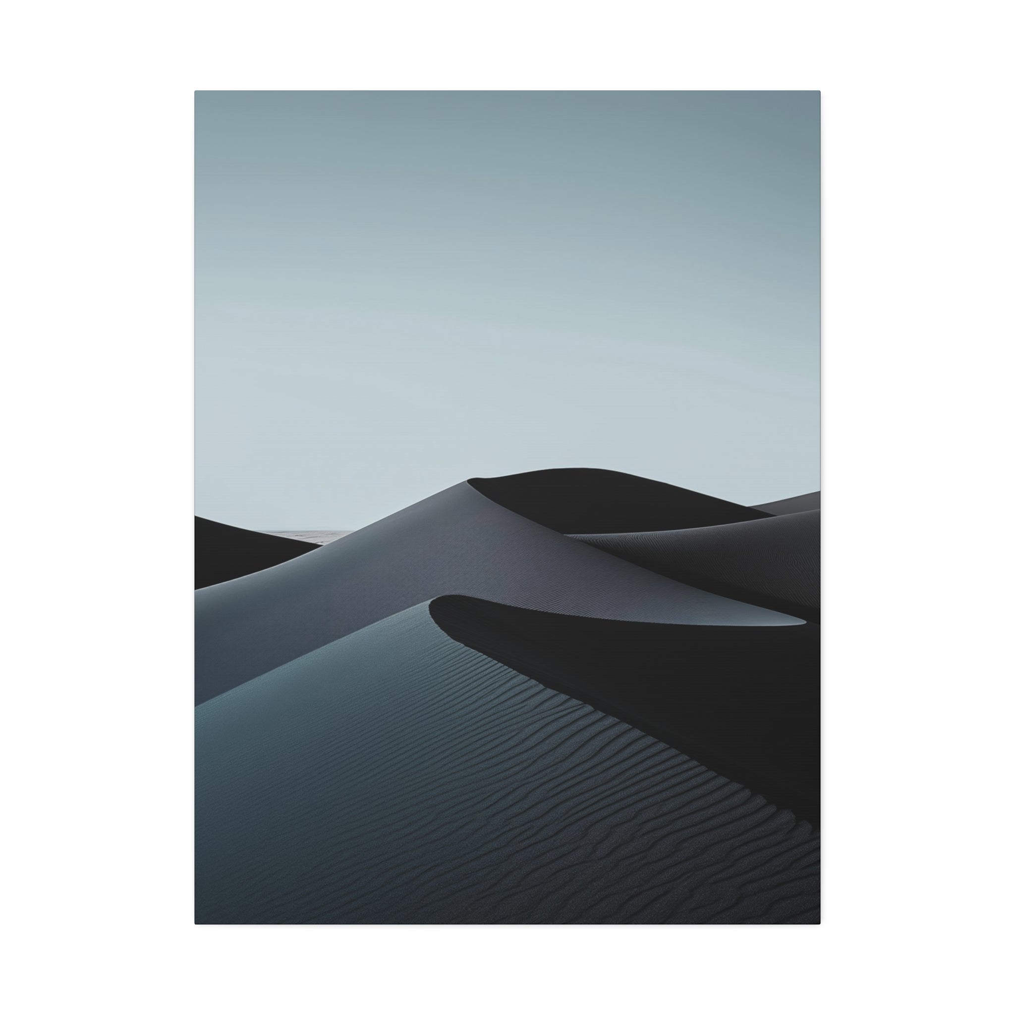 Digital Art - Minimalist - Black Sand Dunes – Throttle Designs