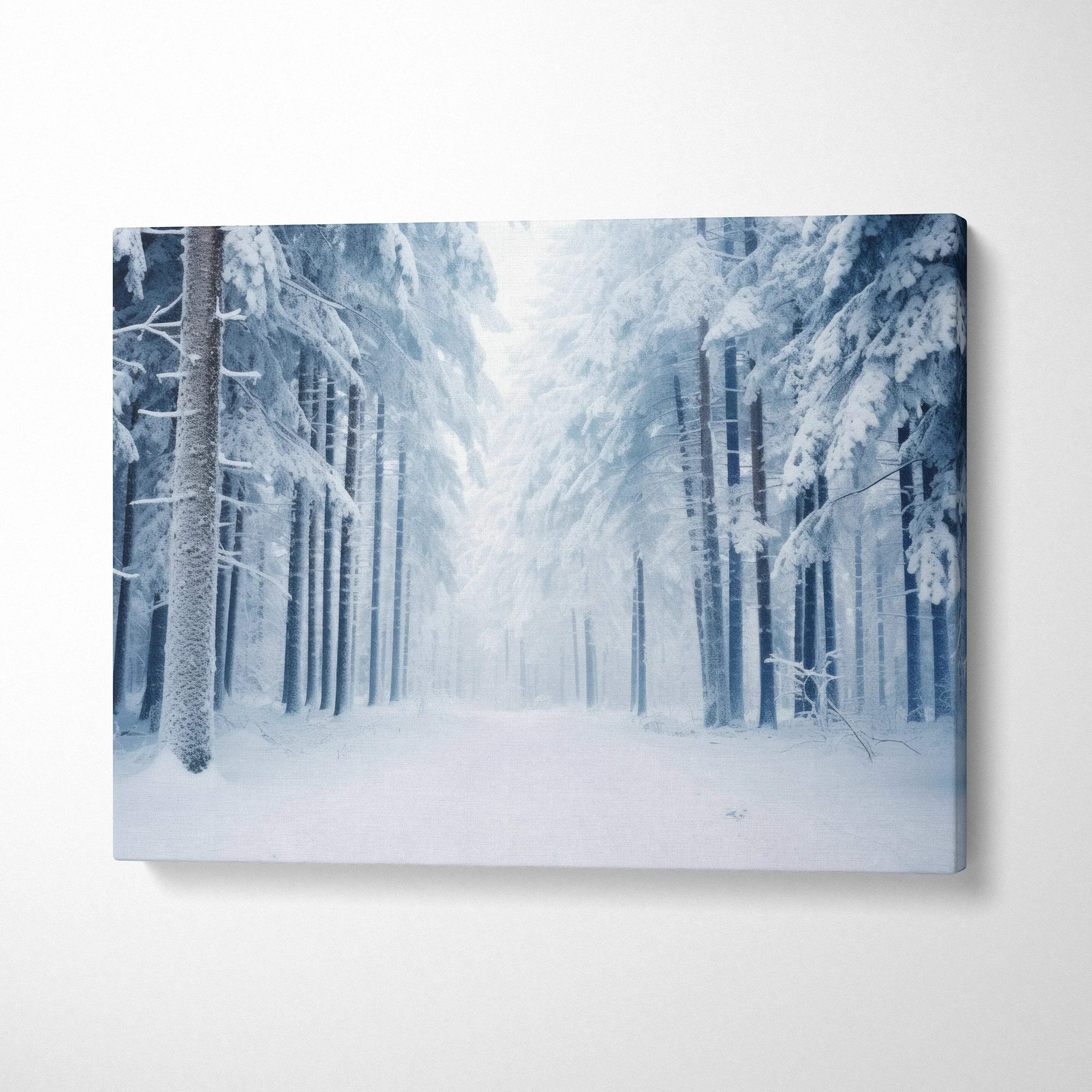 Stunning Winter Snowy Forest Landscape Canvas Wall Art Print – Throttle ...